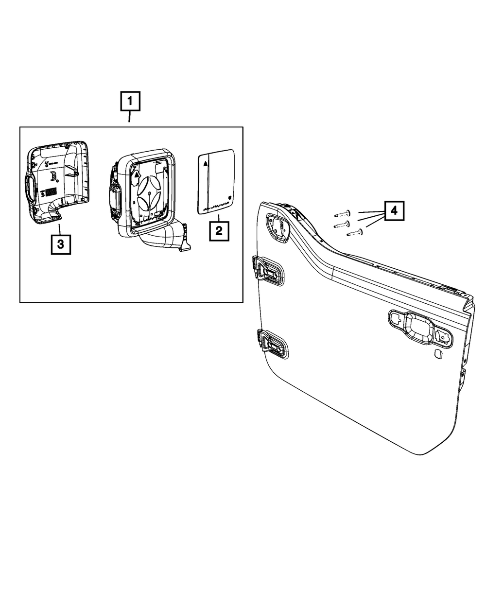 2018-2025 Jeep Mirror Replacement Glass, Left 68673179AA | Mopar eStore