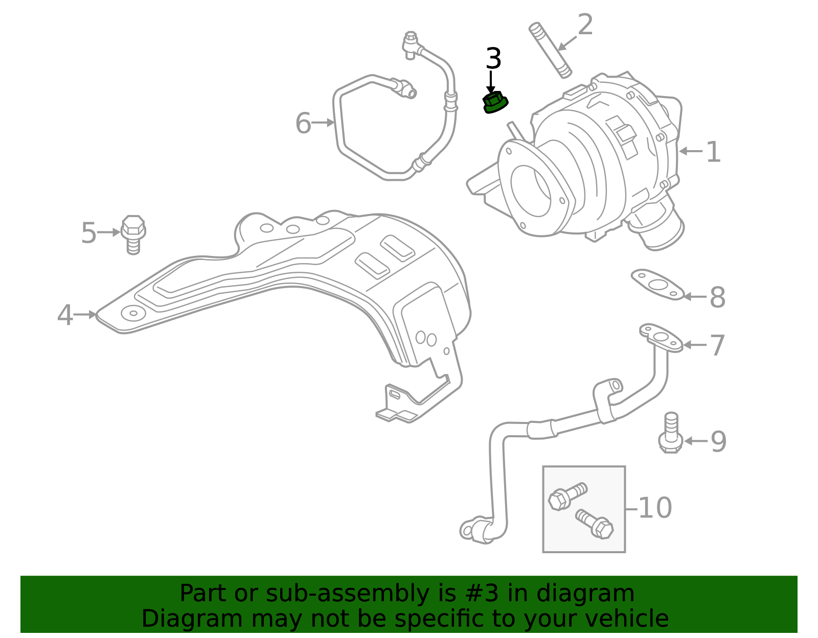 W716271-S437 - Turbocharger Nut 2014-2024 Ford | Ford Parts Direct