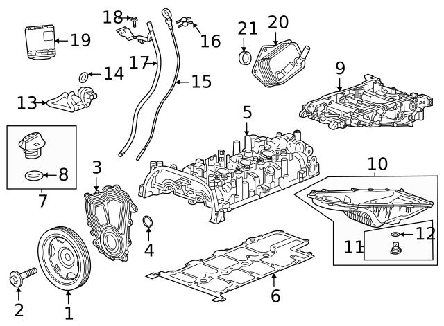 2019-2024 GM Crankshaft Rear Oil Seal Housing 55486914 | OEM Parts Online