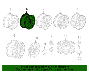 42800-T3V-A90 - Wheel, Alloy 2014 Honda Accord | Honda Parts Online