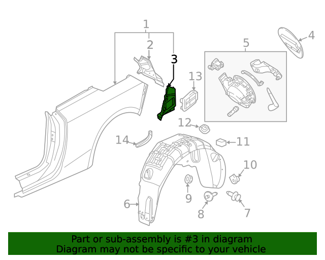 2016-2019 Buick Cascada Driver Side Body Side Outer Panel Extension ...