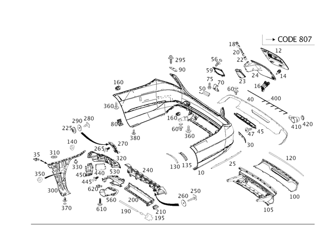 222-885-55-01 - Bumper Holder 2015-2020 Mercedes-Benz | Mercedes-Benz ...