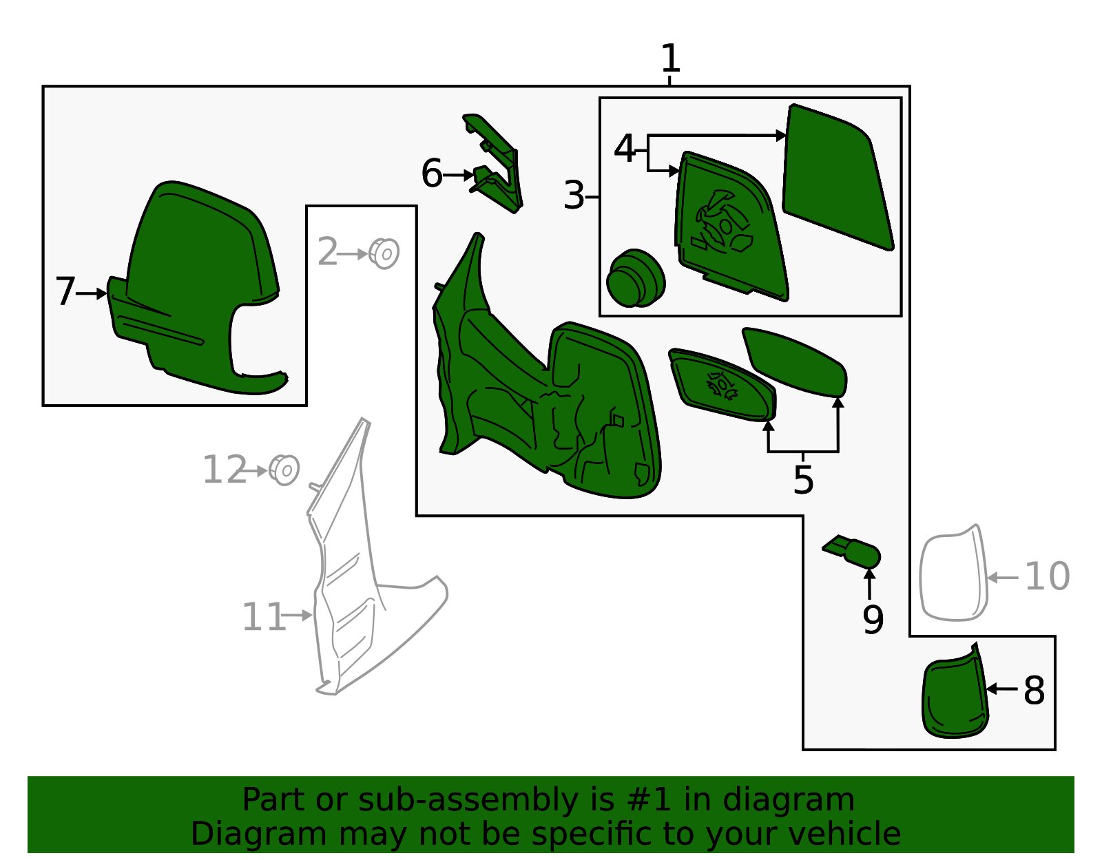 2020-2024 Ford Mirror Assembly LK4Z-17682-GA | QuirkParts