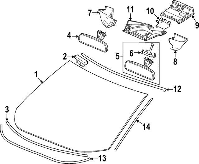 73111-3W0-305 - Windshield 2023-2024 Honda HR-V | Honda Parts Online
