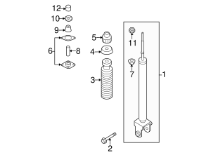 2013-2015 Nissan Altima Shock Absorber E6210-3TA1B | TascaParts.com