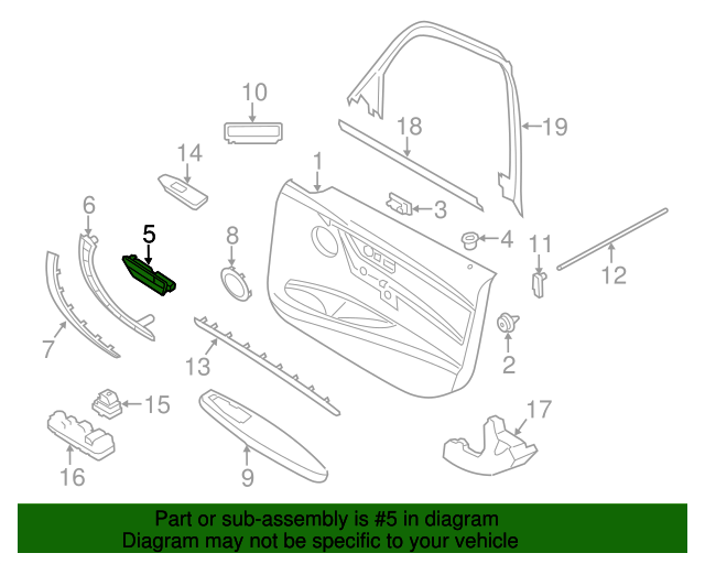 51417279342 - 2012-2020 BMW Handle, Inside (51-41-7-279-342) | BMW of ...