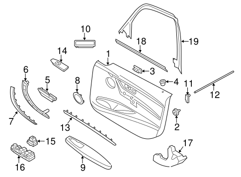 Interior Trim - Front Door for 2019 BMW 330i xDrive | BMW Parts Worldwide