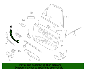 51417279314 - 2012-2020 BMW Pull Handle (51-41-7-279-314) | BMW of ...