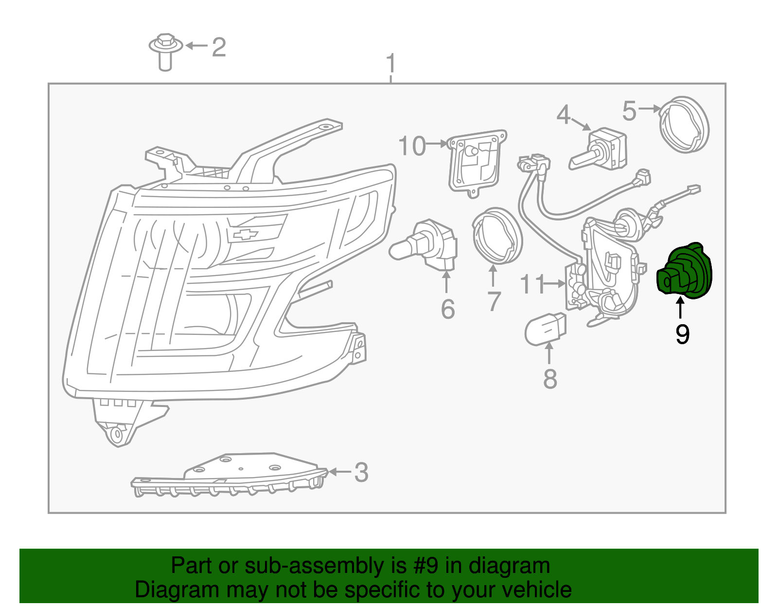 2015-2022 Chevrolet Front Side Turn Signal Lamp Socket 84987048 | GM ...