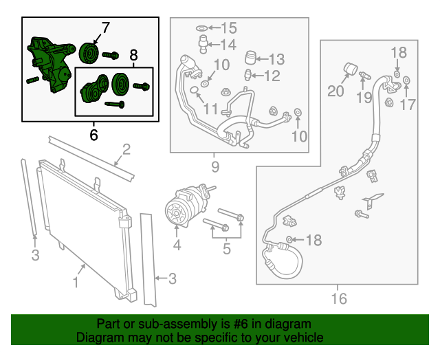 2012-2017 Chevrolet Air Conditioning Compressor Bracket 92250228 ...