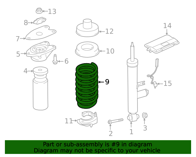 33536851927 - 2014-2020 BMW Coil Spring (33-53-6-851-927) | BMW of ...