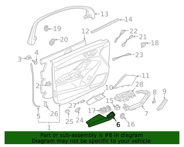 83A-867-173-A-38M - Door Armrest 2019-2023 Audi Q3 | AutoNationParts.com