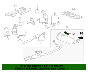 84697280 - Passenger Side Exhaust Rear Muffler Insulator 2017-2023 ...