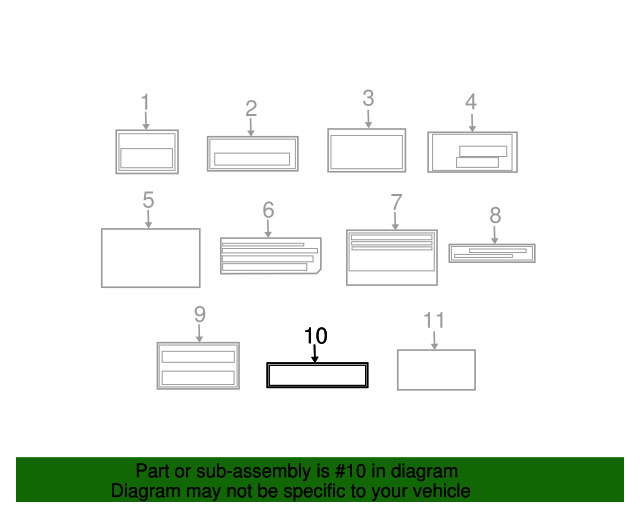 88723-07010 - AC Label - 1997-2004 Toyota | OEM Genuine Toyota Parts