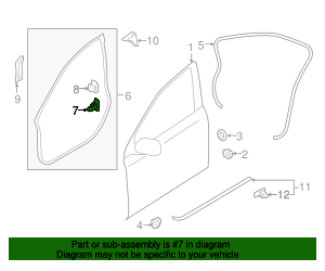 2006-2021 Subaru Door Weather-Strip Clip 909130204 | TascaParts.com