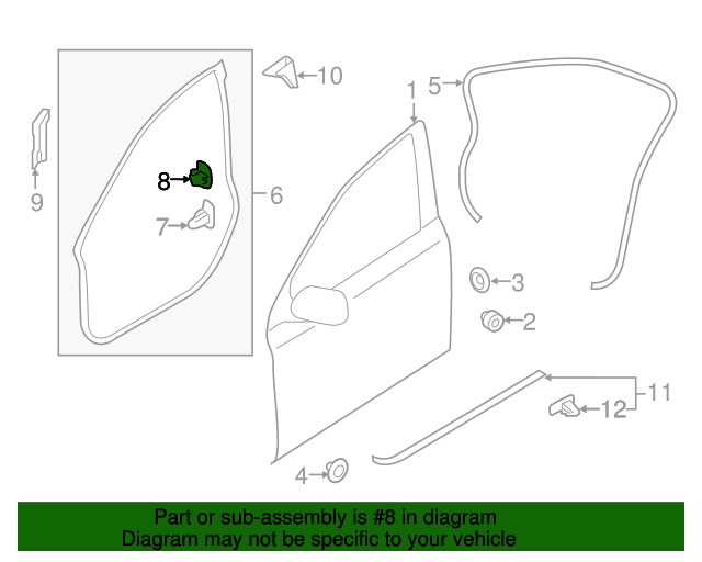 2010-2019 Subaru OEM NEW 2010-2019 Subaru XV Crosstrek Legacy Door ...