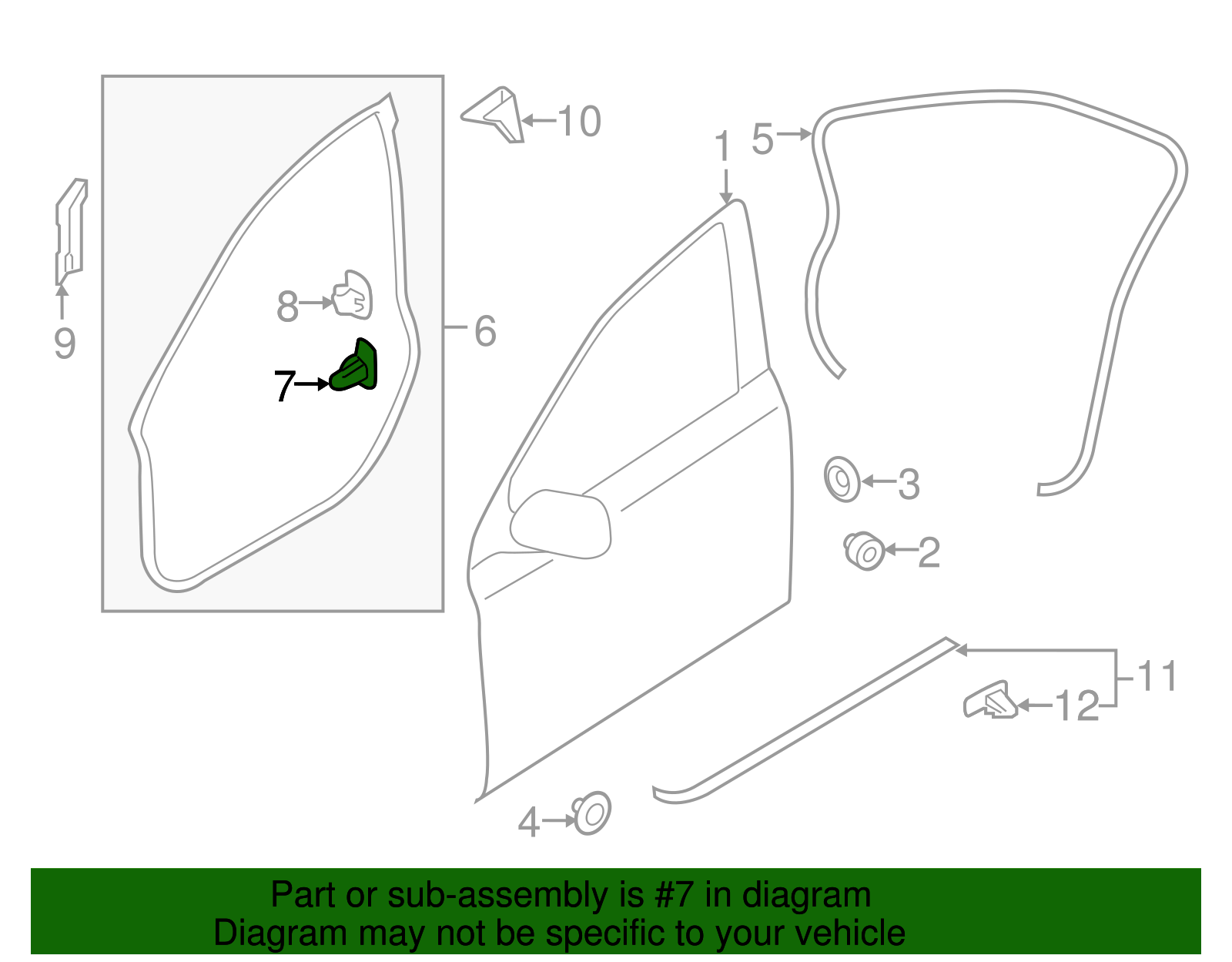 2006-2024 Subaru Door Weather-Strip Clip 909130204 | Subaru Parts Store