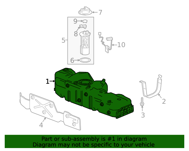 2019-2024 GM Tank (Replaces Part Number 85170647) 85569366 GM ...