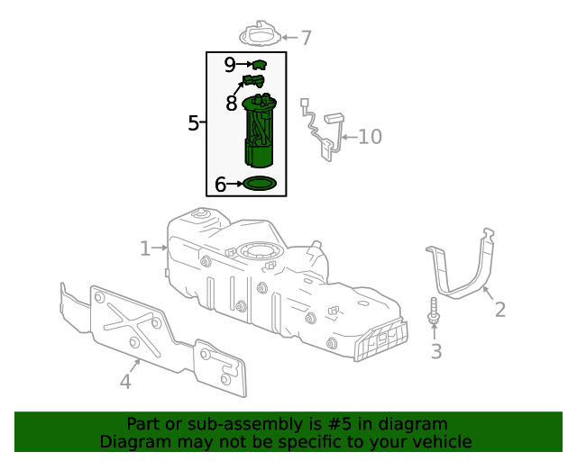 2019-2022 GM Fuel Tank Fuel Pump Module Kit without Level Sensor, with ...