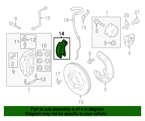 2011-2018 Porsche Cayenne Disc Brake Pad Set Front 958-698-151-B ...