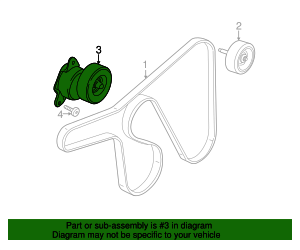 2000-2004 Ford Focus Accessory Drive Belt Tensioner Assembly YS4Z-6B209 ...