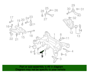 33326779918 - 2008-2013 BMW X5 Suspension Cross-Member Mount Bolt (33 ...