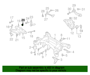 33306771102 - 2007-2019 BMW Lower Control Arm Nut (33-30-6-771-102 ...