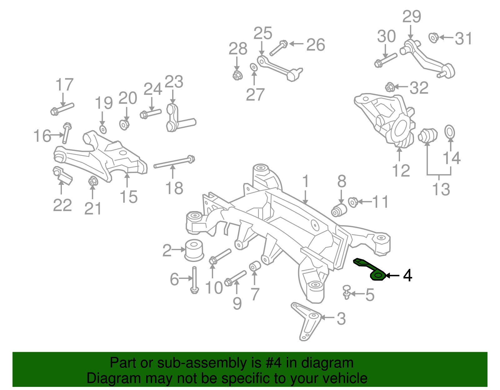 33326770980 - 2007-2018 BMW Radius Rod, right rear (33-32-6-770-980 ...