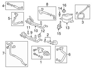 2016-2020 Cadillac CT6 Radiator Surge Tank 22885796 GM | GMPartsDirect.com