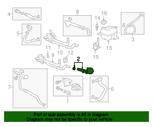 2016-2019 Cadillac CT6 Radiator Surge Tank Inlet Hose 23486234 GM ...
