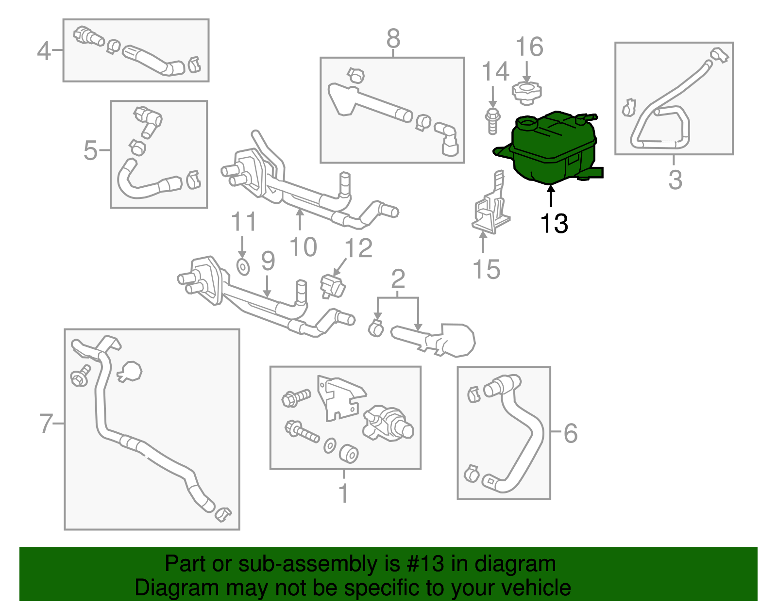 2016-2020 Cadillac CT6 Radiator Surge Tank 22885796 | Chevy OEM Parts