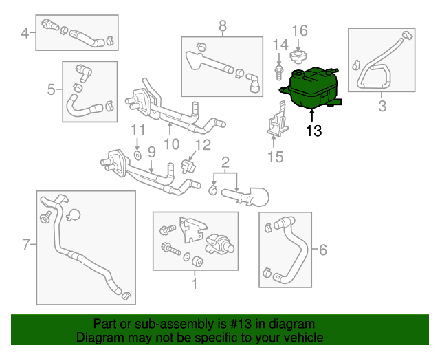 22885796 - Radiator Surge Tank 2016-2020 Cadillac CT6 | AwesomeParts.com