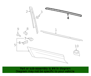 3CM-839-644-2MG - Upper Molding - 2020-2023 Volkswagen Atlas Cross ...