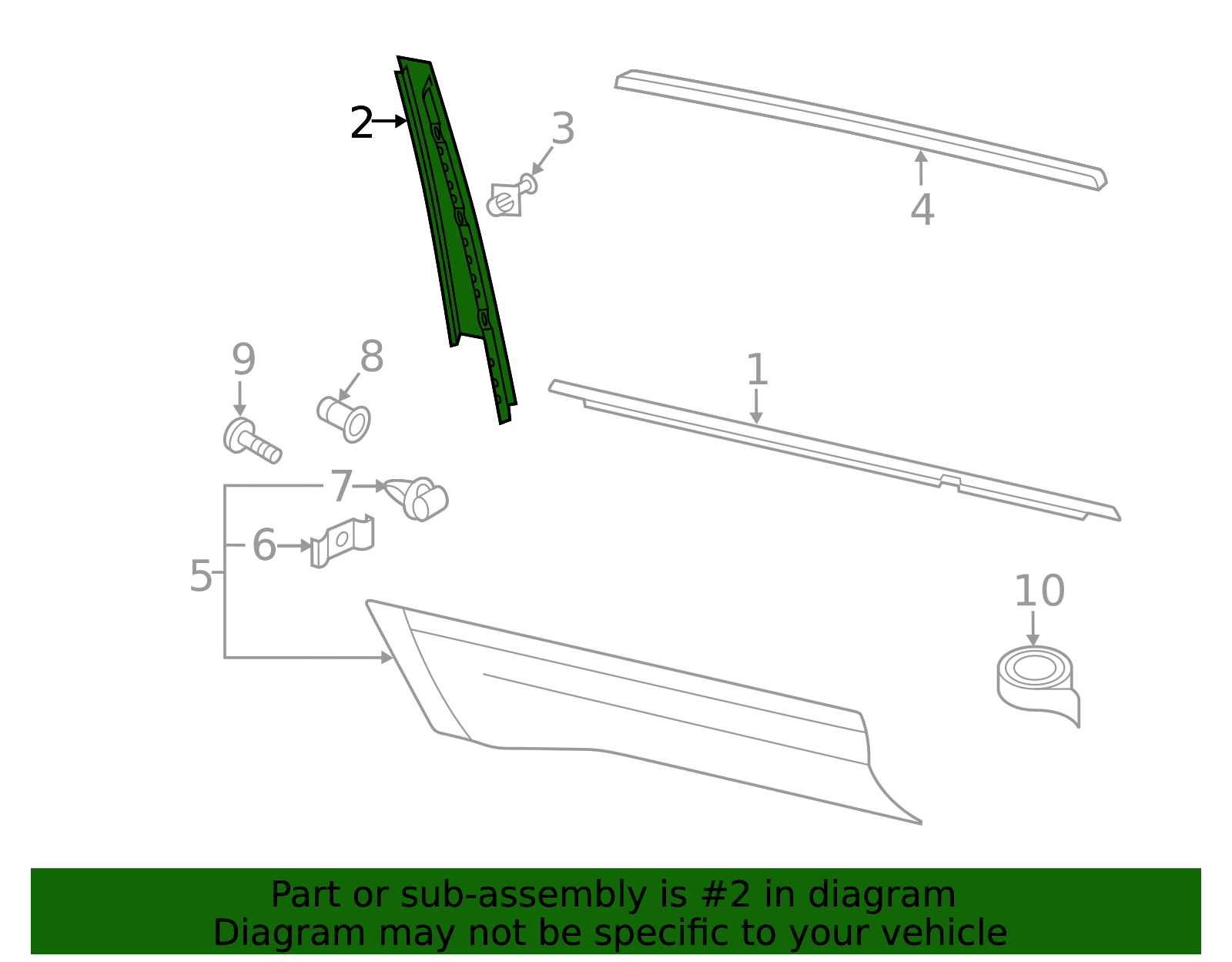 2020-2025 Volkswagen Atlas Cross Sport Door Applique 3CM-839-901-A-041 ...