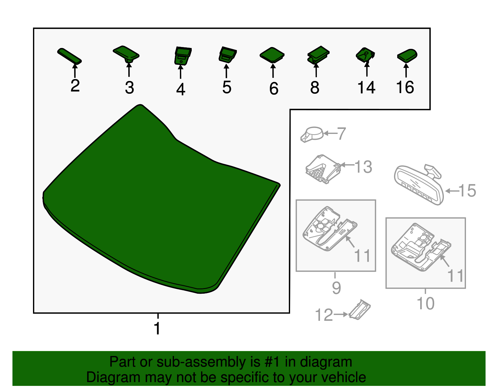 86110-J5600 - Windshield 2022-2023 Kia Stinger | Kia.Parts Store