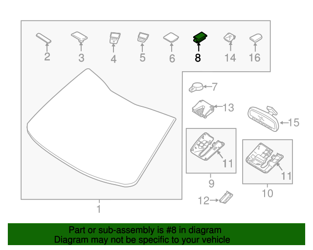 96031-J5000 - Rain Sensor Bracket 2018-2023 Kia | Kia.Parts Store