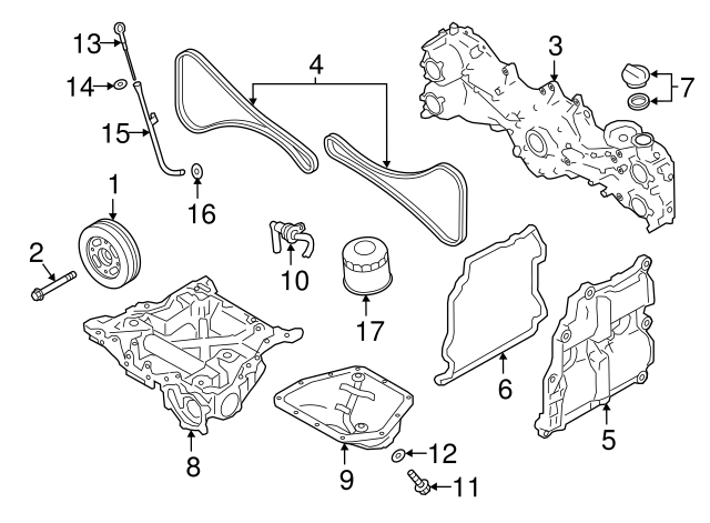 2018-2021 Subaru Crosstrek Timing Cover 13108AA181 | TascaParts.com