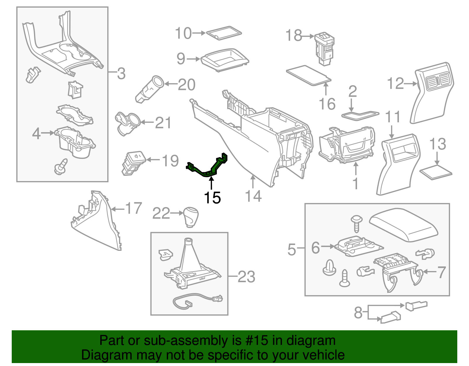 Genuine Toyota Center Console Mount Bracket part# 58995-06160 for 2015 ...