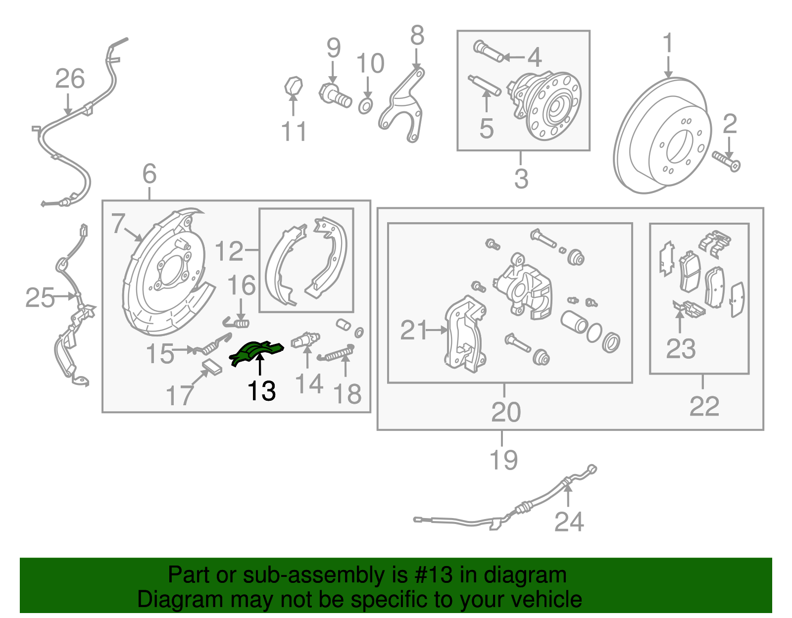 58265-1G300 - Parking Brake Strut 2006-2013 Kia | Kia.Parts Store
