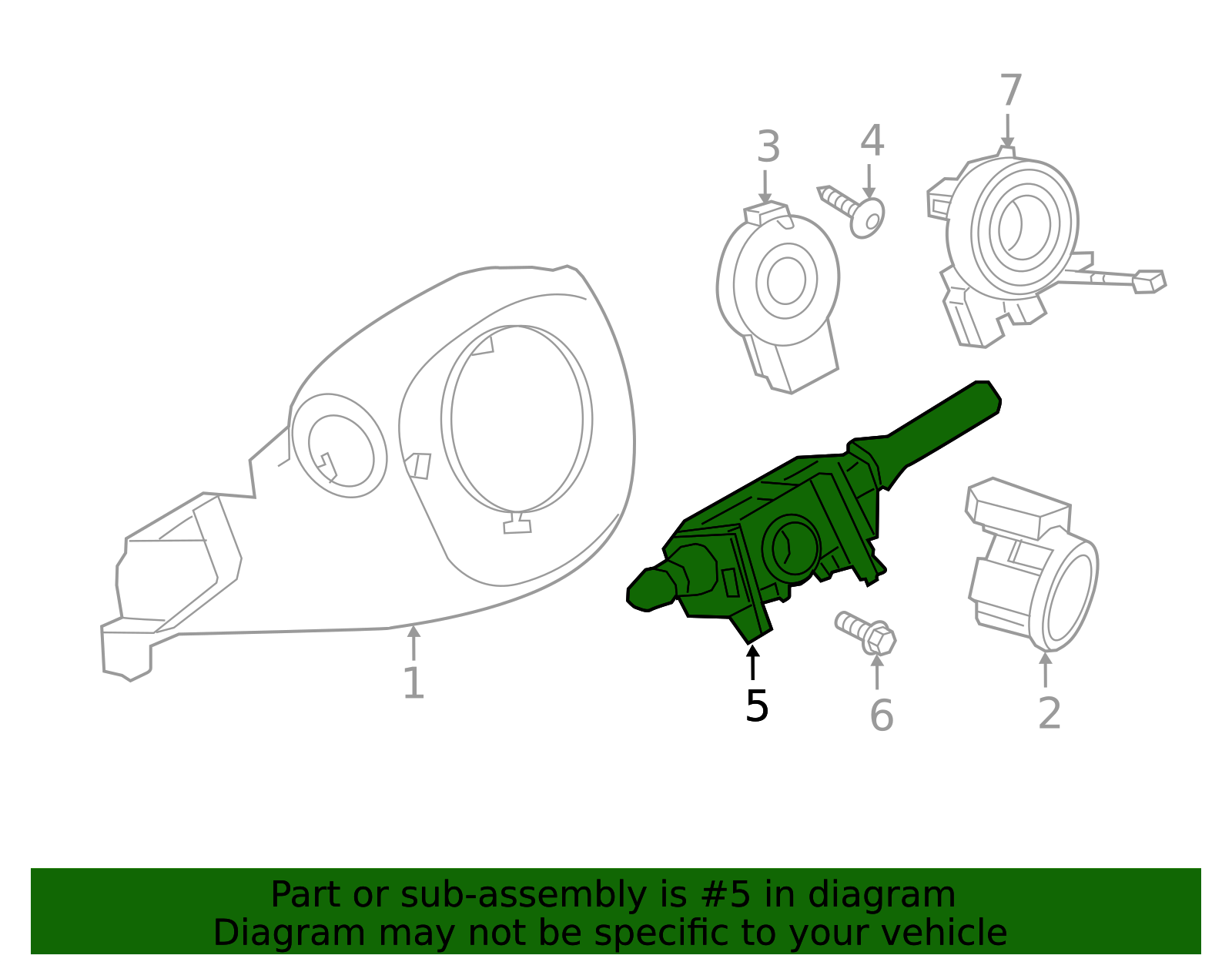 2018-2024 Nissan Kicks Multi-Function Switch 25560-5RB0A | Nissan Parts ...