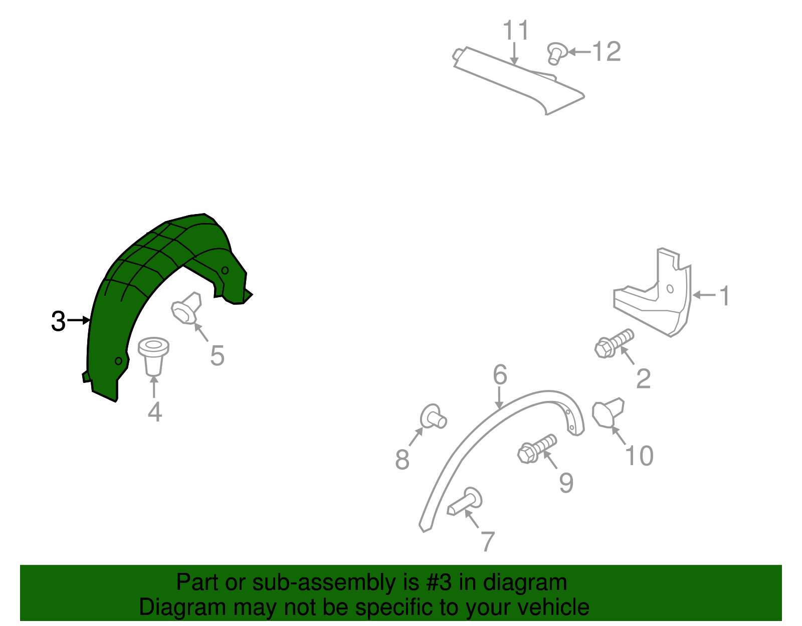 2014-2020 Nissan Rogue Wheelhouse Liner 76748-4BA0A | OEM Parts Online
