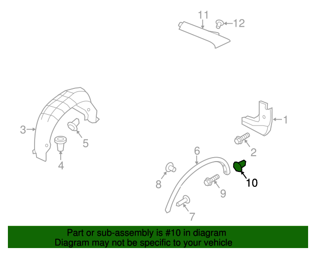 76881-5HA0A | Nissan Grommet - Genuine OEM | 768815HA0A | Nissan Parts