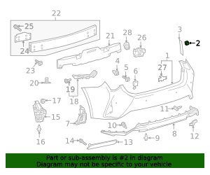 2008-2024 Lexus Bumper Cover Pad 52462-53030 | toyolexparts