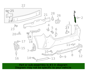 75895-53010 - Bumper Cover Tape For 2018-2023 Lexus | Lexus OE Parts