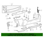 75895-53010 - Bumper Cover Tape For 2018-2022 Lexus | Lexus OE Parts