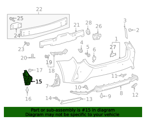 2019-2023 Lexus Bumper Cover Reinforcement 52156-24020 ...