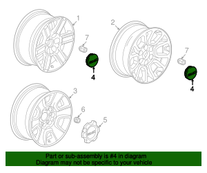 2016-2022 GM Wheel Trim Cap 23287648 | TascaParts.com