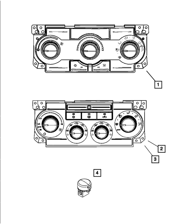 MOPAR A C AND HEATER CONTROL - 55111030AH - 55111030AH | Mopar Online Parts