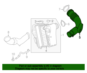 06E-129-629-R - Intake Duct 2011-2015 Audi Q7 | Audi OEM Parts