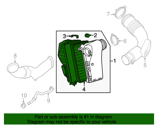 7L6-129-601-BB - Air Cleaner Assembly 2011-2015 Audi Q7 | Audi OEM Parts